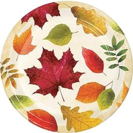 Luxe Leaves 8.75 inch Paper Plates