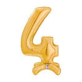 Stand Up Air Filled Gold Number 4 25inch